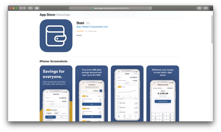 Iban Wallet – Investitionskonto mit bis zu 6% Zinsen » AFINU.de
